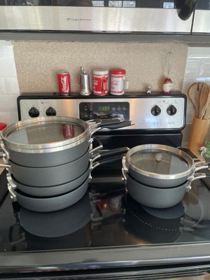 Select By Calphalon With Aquashield Nonstick 9pc Space-saving Cookware ...