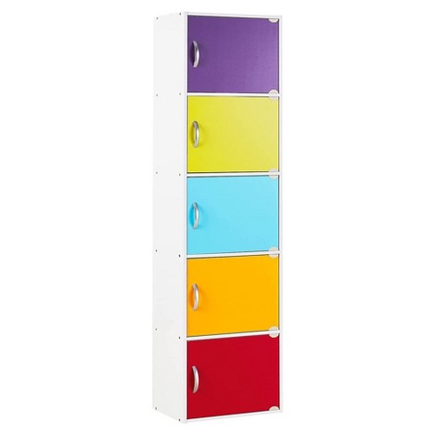 Hodedah Hid5 High Quality 5 Shelf Home, Office, And School Enclosed ...