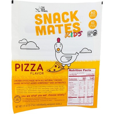 The New Primal Snack Mate Chicken Meat Stick Pizza - Case Of 8 - 2.5 Oz ...