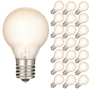 Novelty Lights 25 Pack G30 LED Filament Bulbs, E12/C7 Candelabra Base ...