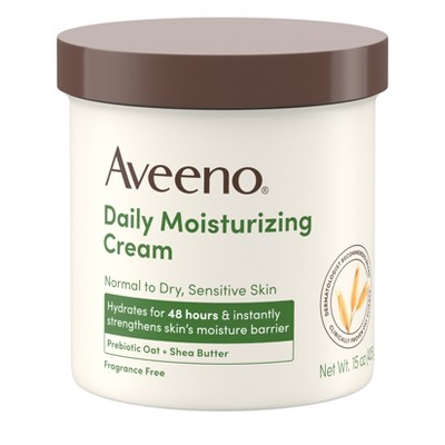 Aveeno Daily Moisturizing Cream - Fragrance Free - 15oz : Target