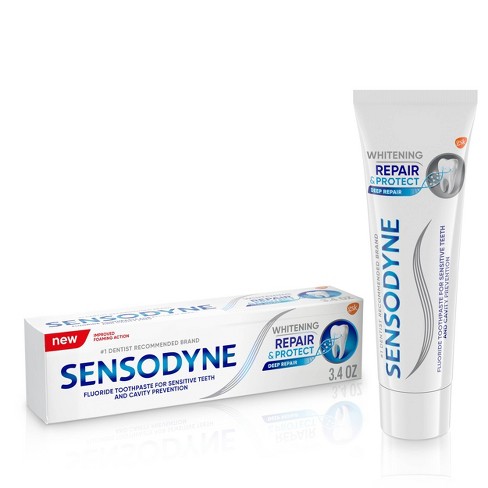 Sensodyne Whitening Repair And Protect Toothpaste For Sensitive Teeth - 3.4oz : Target