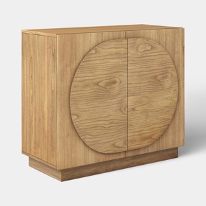 Two Door Decorative Storage Cabinet with Adjustable Shelf and Cable ...