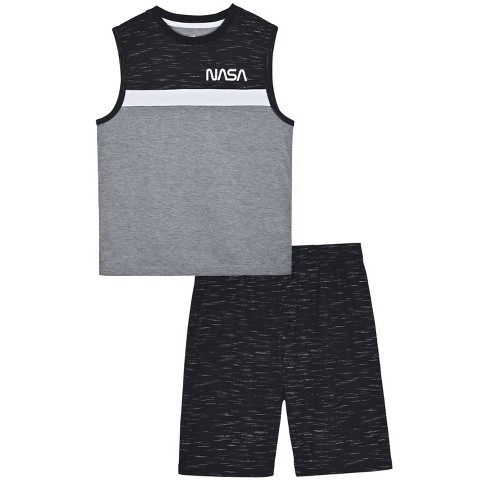 Sleep On It Boys 2-piece Muscle-tank Jersey Pajama Shorts Set - Nasa ...