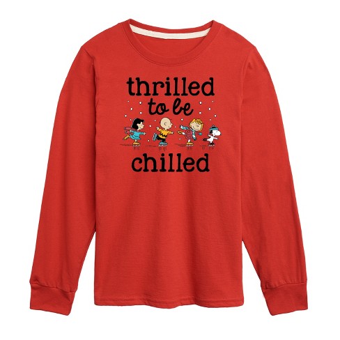 Peanuts Snoopy And Friends Thrilled To Be Chilled Long Sleeve Graphic T ...