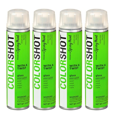 Colorshot Spray Paint Gloss With A Twist 10oz 4pk Value Set Lime : Target