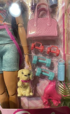 Barbie Wellness Workout Outfit Roller Skates And Tennis With Puppy : Target