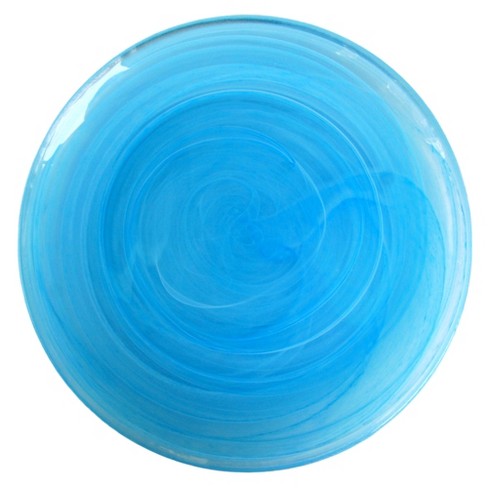 Slickblue Centrifuge Glass Dinner Plate, 11 Inches, Handmade With Swirl ...