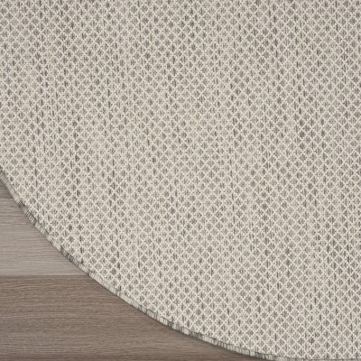 Nourison 6' X 9' Oval Courtyard Modern Easy Care Flatweave Indoor ...