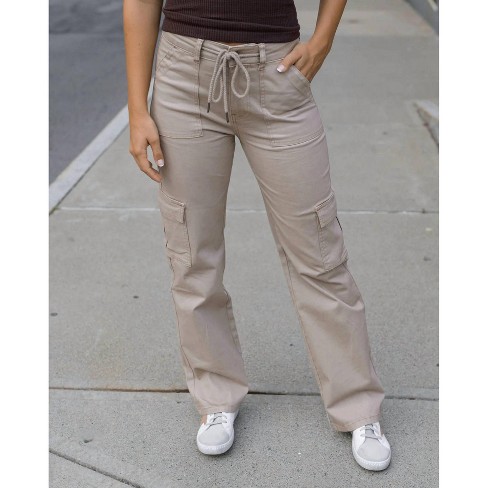 Women's Sueded Twill Cargo Pant - Grace & Lace : Target