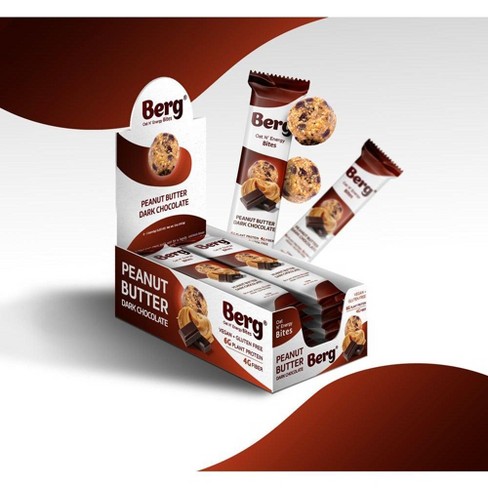 Berg Bites - Plant Protein Crunch, Box Of 8 - Peanut Butter Dark ...