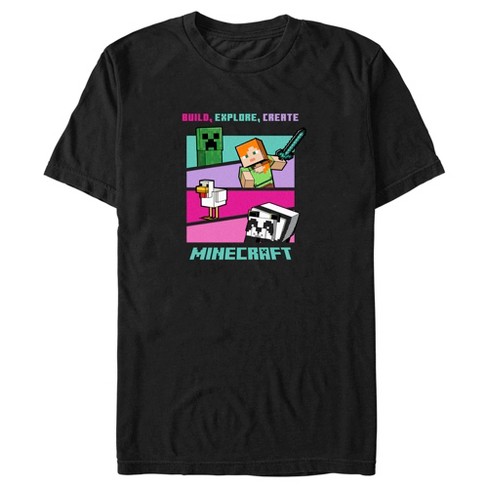 Men's Minecraft Build Explore Create Logo T-shirt : Target