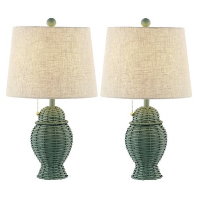 Set Of 2 21" Alexander Modern Iron/water Glass Table Lamps With Usb ...