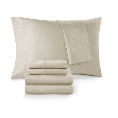 Livn Co. 600 Thread Count Pima Cotton Sateen Sheet Set With Baratta Hem ...