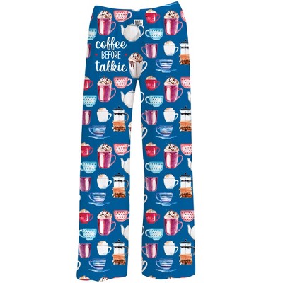 Collections Etc Comfy Coffee Before Talkie Drawstring Lounge Pants ...