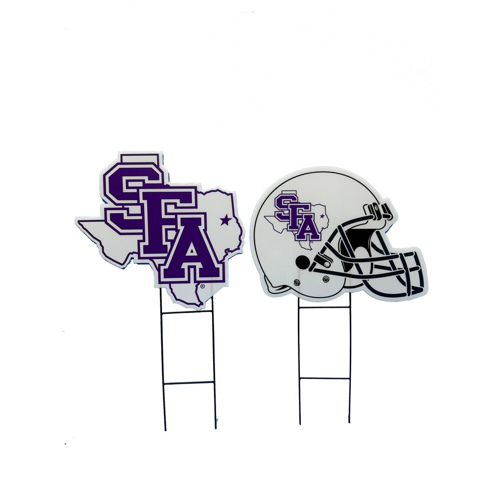NCAA Stephen F. Austin Lumberjacks 2pk Logo and Helmet Garden Stake Set - buy other Decoration ...