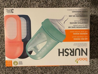 Boon Nursh Silicone Baby Bottles With Collapsible Silicone Pouch - 8 Fl ...