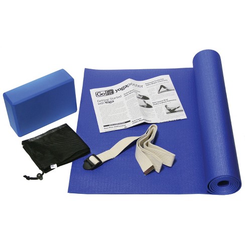 Gofit® Complete Yoga Kit With Yoga Mat, Foam Block, Strap, Yoga Pose ...