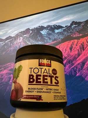 Force Factor Total Beets, Original Drink Powder, Pomegranate Berry, 7.4 ...