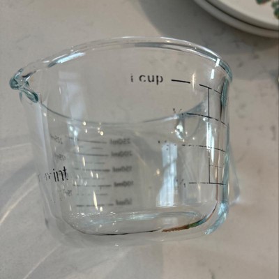 1 Cup Glass Measuring Cup Clear - Figmint™: Borosilicate, Microwave ...