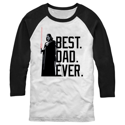 Men's Star Wars Darth Vader Best. Dad. Ever. Baseball Tee - White/black ...