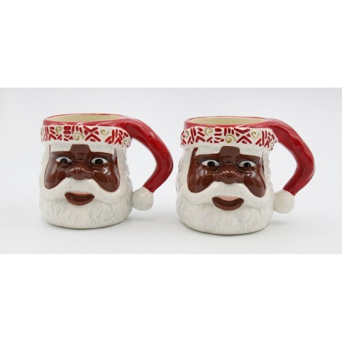 Kevins Gift Shoppe Ceramic Set Of 2 Santa Mug : Target