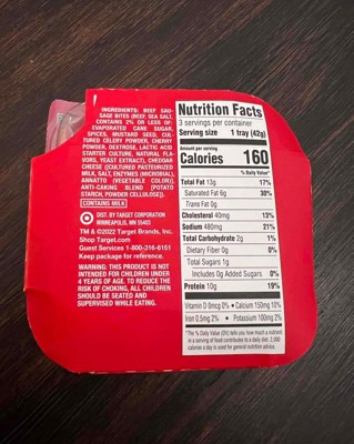 Cheddar Cheese & Beef Sausage Protein Pack Quick Bite - 4.5oz/3ct ...