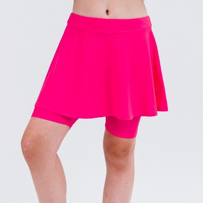 Calypsa Girl's Midi Swim Skort - Pink - 10 : Target