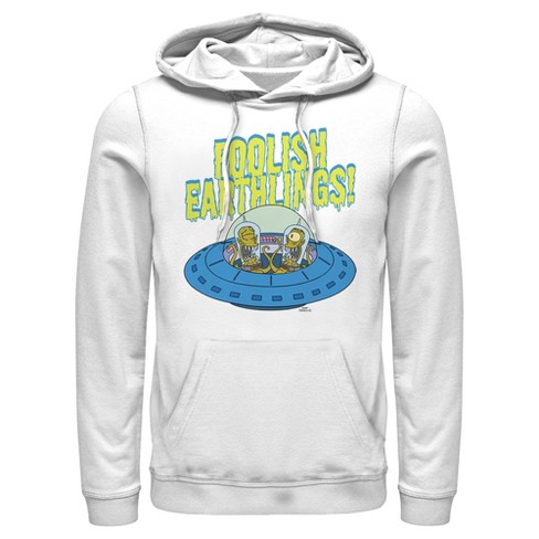 Men's The Simpsons Foolish Earthlings Pull Over Hoodie - White - Medium ...