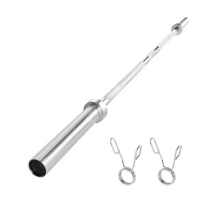 6FT Olympic Barbell Bar Chrome Plated with Rotating Sleeves Knurled ...