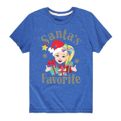 JoJo Siwa Santas Favorite Short Sleeve Graphic T-Shirt - Royal Blue ...