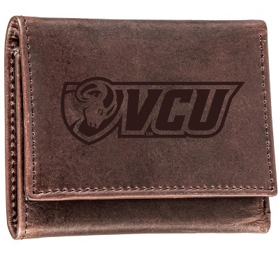 Evergreen Ncaa Vcu Rams Brown Leather Trifold Wallet Officially ...