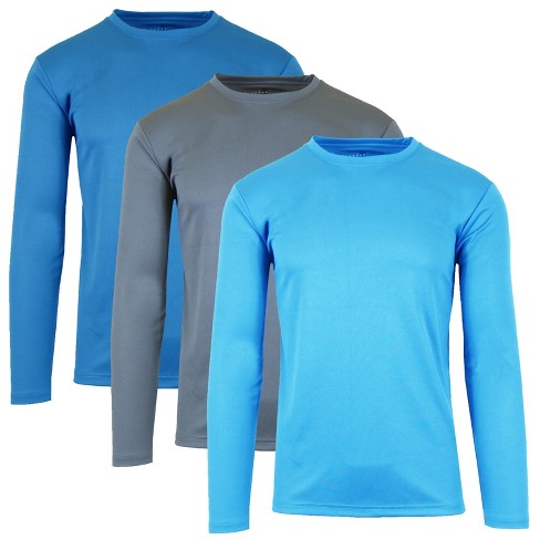 Galaxy By Harvic Men's Long Sleeve Moisture-wicking Performance Crew ...