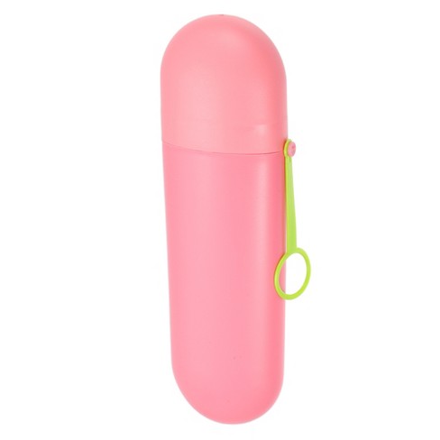 Unique Bargains Traveling Portable Plastic Toothbrush Case 1 Pc Pink ...