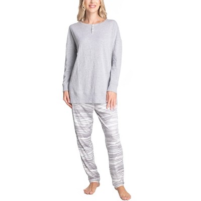 Hanes Womens Midnight Pajama Set, Gray, Small : Target