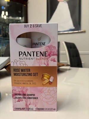 Pantene Sulfate Free Rose Water Shampoo And Conditioner Dual Pack ...