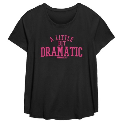 Women's Mean Girls Little Dramatic T-shirt - Black - 4x : Target