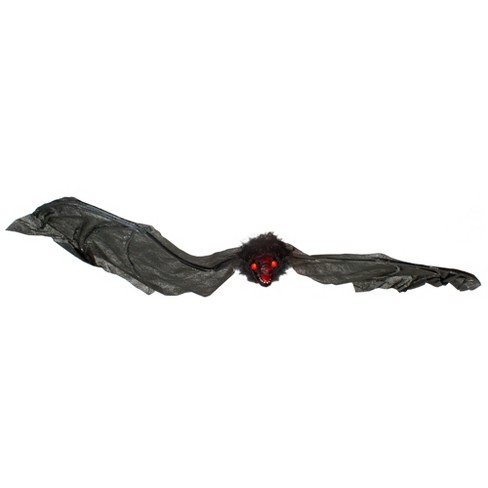 Northlight 30" Hanging Halloween Bat Decoration With Lighted Red Eyes ...