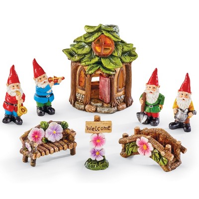 Collections Etc Hand-painted Springtime Tabletop Gnome Figurines - Set ...