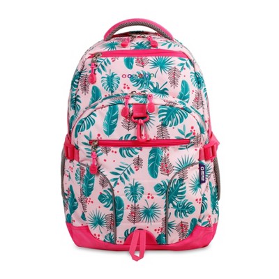 J World Atom Multi-compartment Laptop 18.5" Backpack - Palm Leaves : Target