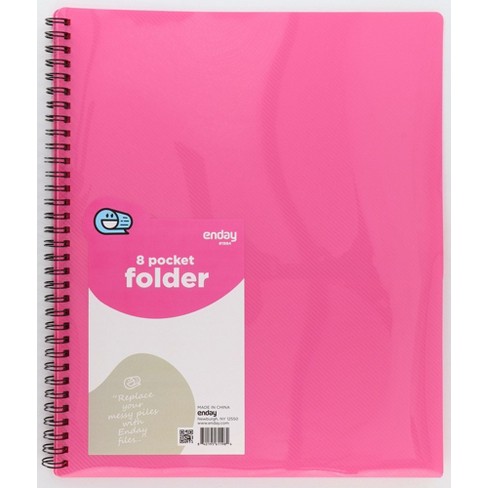 Enday 8 Pocket Folder, Pink : Target
