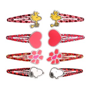 Peanuts Woodstock and Snoopy Hair Clips 8-Piece Set Official License ...