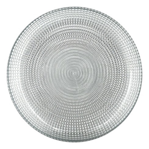 Slickblue Silver Glass Plate - 7.5” Dia. With Gilded Swirl Pattern ...