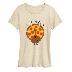 Women's - Instant Message - Turkey Eat Pizza Short Sleeve Graphic T ...