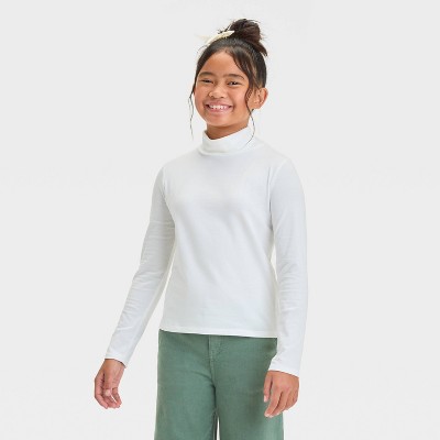 Girls' Long Sleeve Turtleneck - Cat & Jack™ White Xl : Target