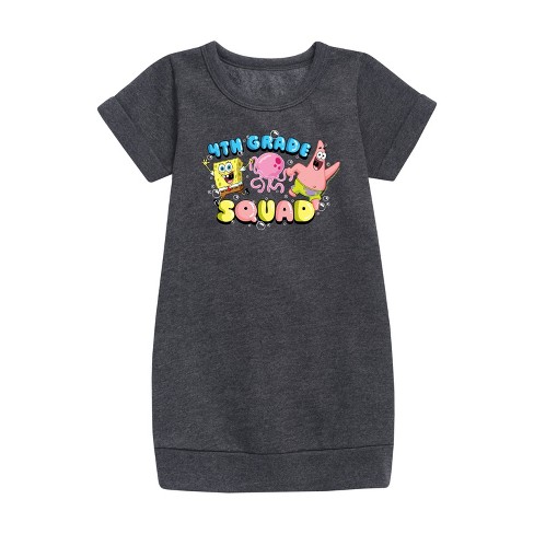 Spongebob Squarepants 4th Grade Squad - Heather Charcoal - 4t : Target