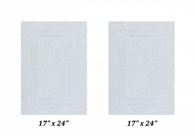 Better Trends Lux Reversible Bath Rug, 100% Cotton, 2 Piece Set (17" X ...