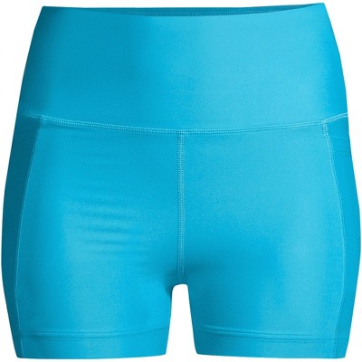 Lands' End Women's Chlorine Resistant High Waisted 6" Bike Swim Shorts ...