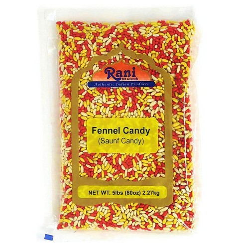Sugar Coated Fennel Candy - 80oz (5lbs) 2.27kg - Rani Brand Authentic ...