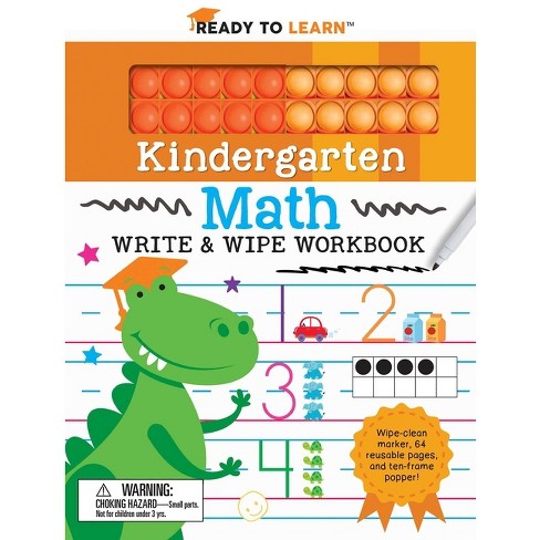 Ready To Learn Kindergarten Math Write & Wipe Workbook With Popper - By ...